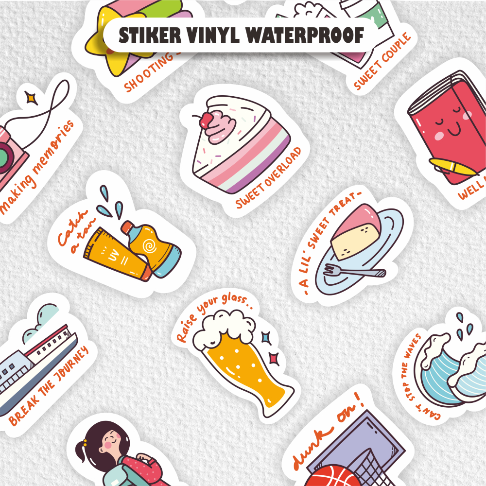 Jual [VINYL 7 CM] JUAL STIKER MURAH TEMA CUTE QUOTES part 6 /STIKER ...