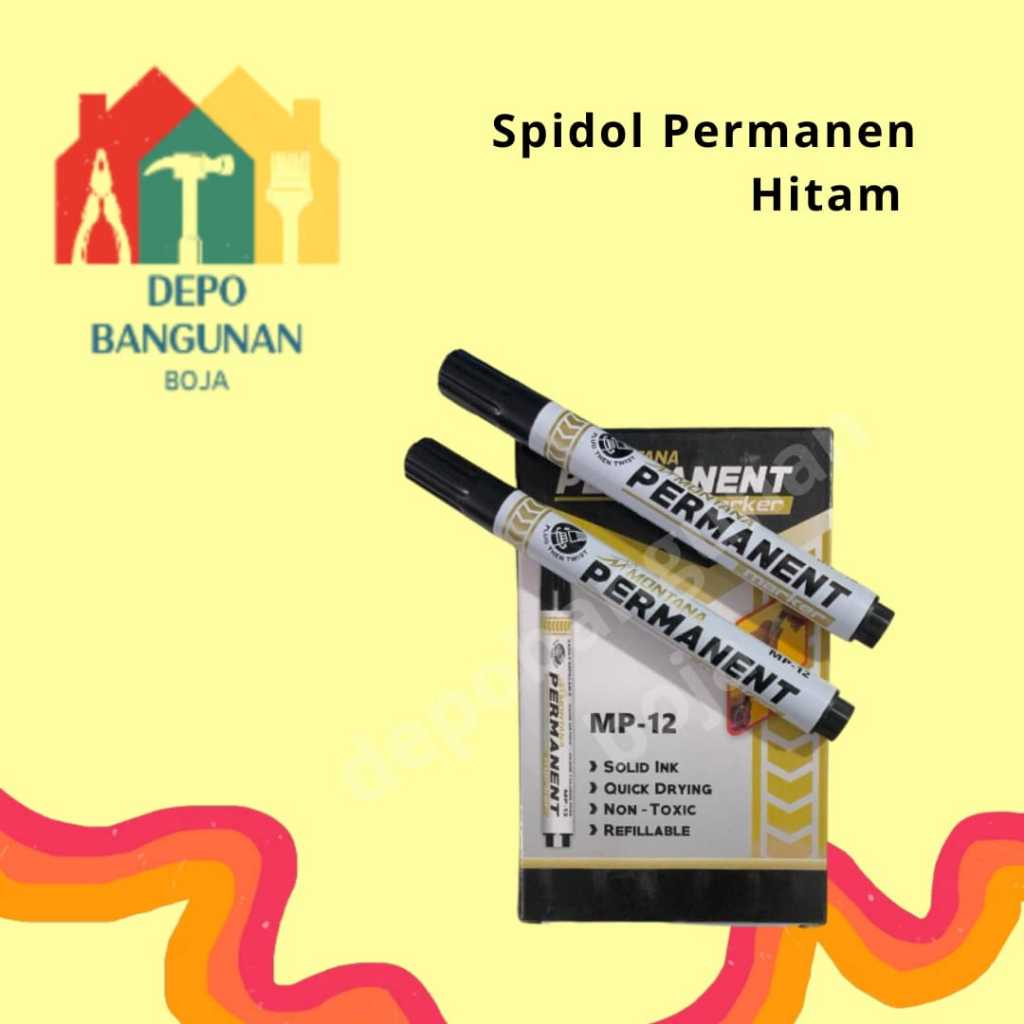 Jual Spidol permanent / Spidol HITAM BIRU MERAH | Shopee Indonesia