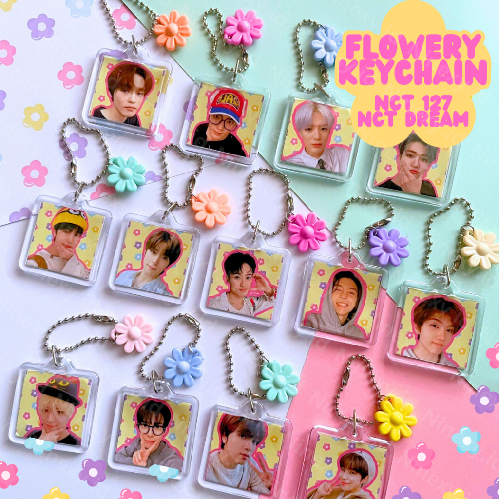 Jual NCT DREAM NCT 127 keyring FLOWERY / nct dream keychain nct 127 ...