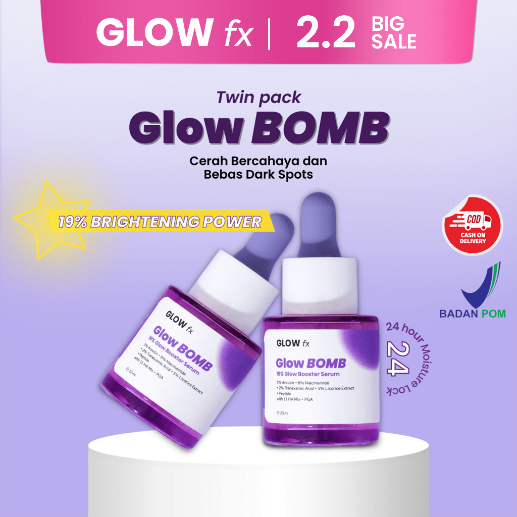 Jual GLOW FX Glow Bomb Serum - Serum Glowing & Bekas Jerawat 19% ...