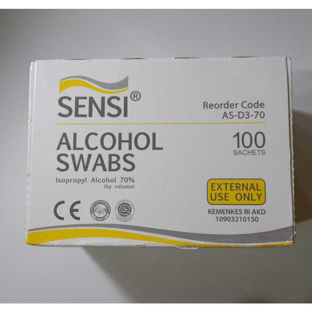 Jual Sensi Alcohol Swab 100 sachet (per Dus) | Shopee Indonesia