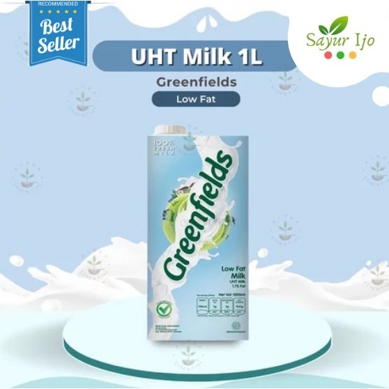 Jual Greenfields Susu Uht Low Fat 1 Liter Fresh Milk Rendah Lemak Segar