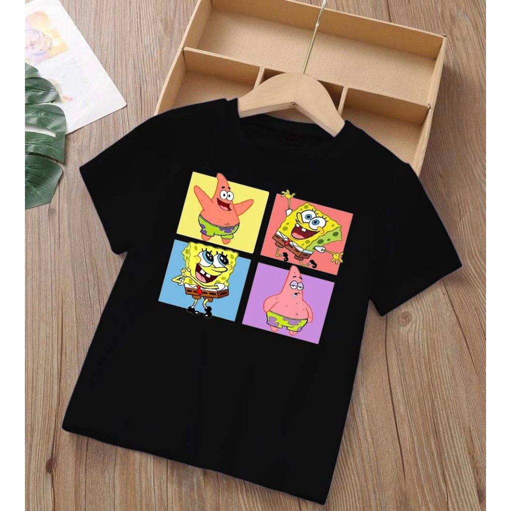 Jual Baju/kaos anak SPONGEBOB bahan premium UNISEX | Shopee Indonesia