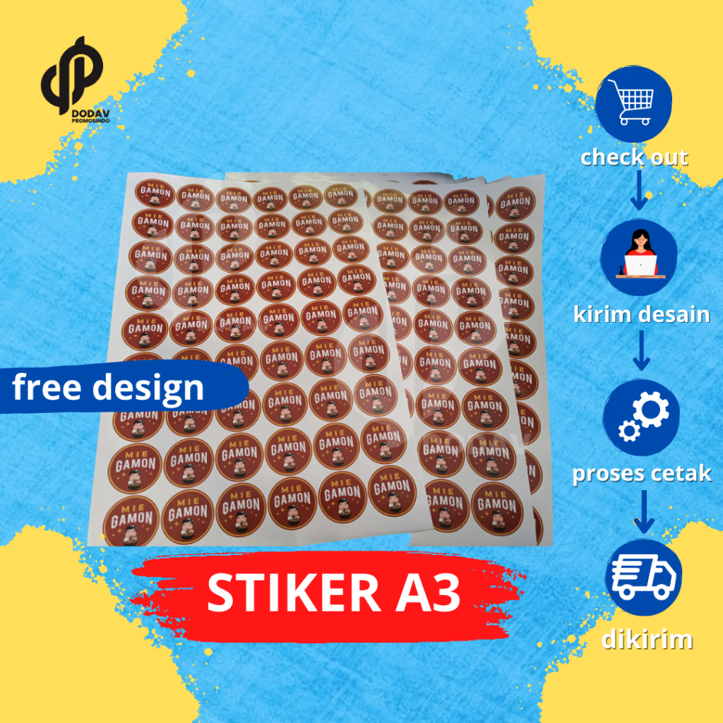 Jual Stiker Kemasan A3 | Stiker Kromo | Stiker Vinly | Stiker ...