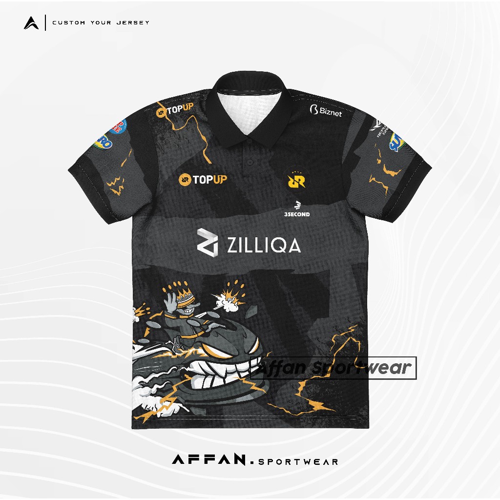 Jual JERSEY KAOS RRQ X SLIME HITAM PUTIH TERBARU 2025 MPL S15 / FREE ...