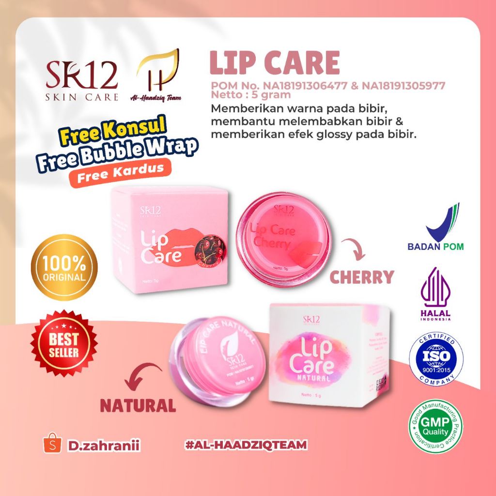 Jual SR12 100%ORI-LIP CARE (melembabkan, atasi bibir pecah pecah, mengembalikan warna bibi ...