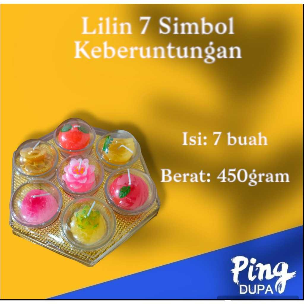 Jual Lilin 7 Simbol Keberuntungan Bentuk Aneka Buah | Shopee Indonesia