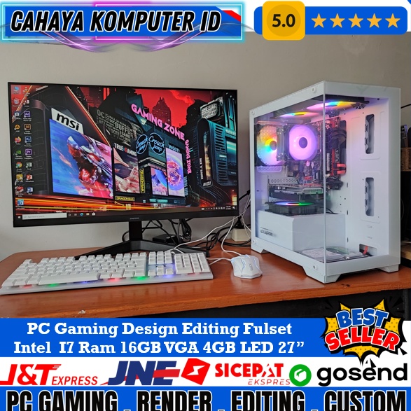 Jual ART C59R PC Gaming Ful Set Intel I7 Ram 16GB SSD 128GB Vga 8GB ...