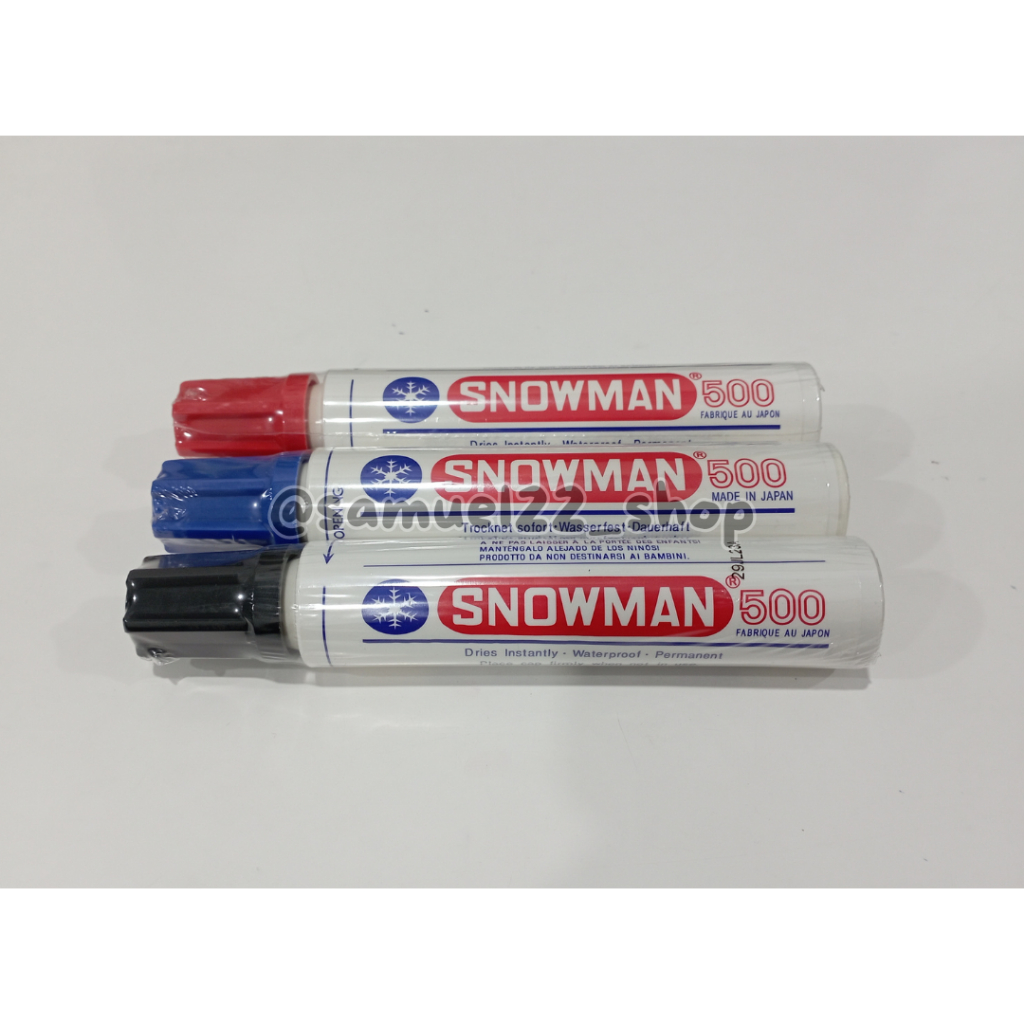 Jual Spidol Snowman Permanen / Permanent Marker Jumbo 500 | Shopee ...
