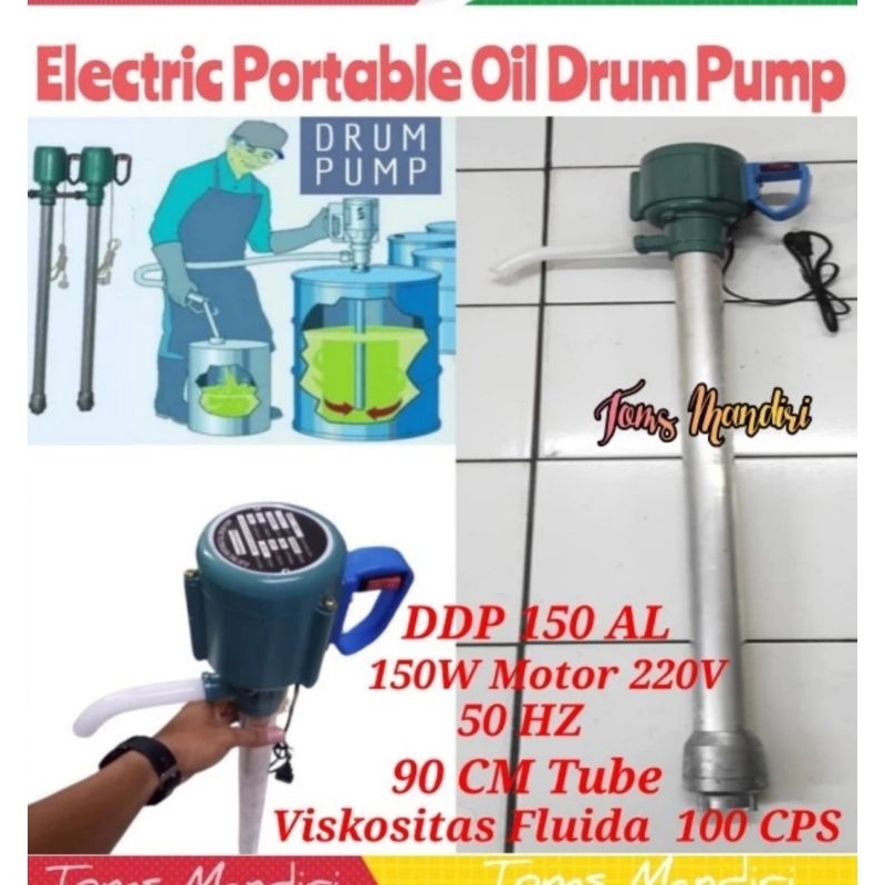 Jual Pompa Minyak Electric Drum Pump Oil Listrik Barrel Pump 220V ...