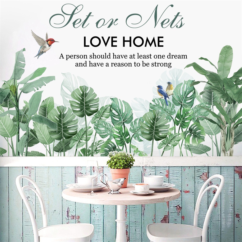 Jual Reliza Wall Sticker Renda Daun Hijau Sangkar Burung Garden Green ...