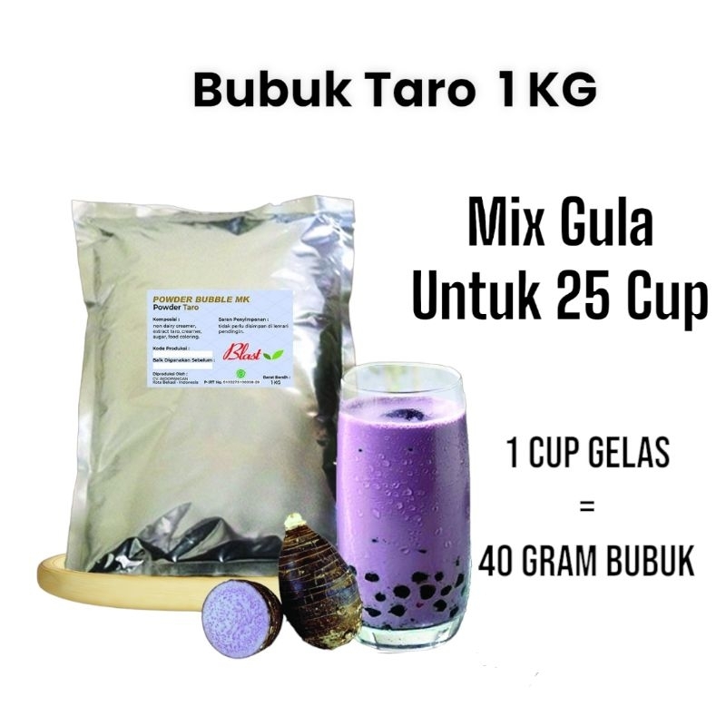 Jual Powder Drink TARO 1 KG - Bubuk Minuman Rasa Ubi Taro / Minuman Bubuk Instan | Shopee Indonesia
