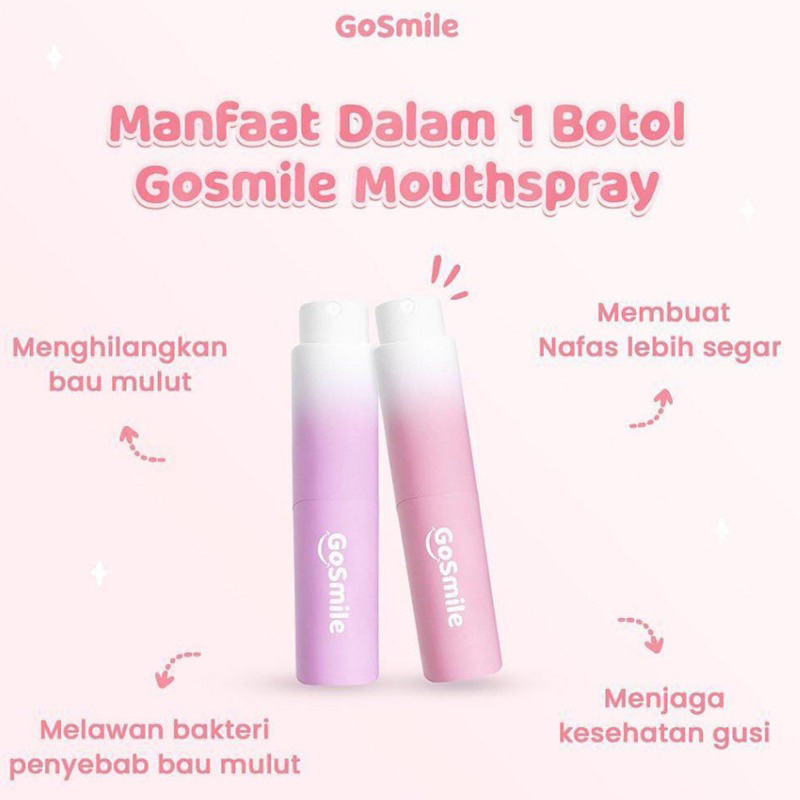 Jual Go Smile Bad Breath Go Away MouthSpray & MounthWash Peach Mix ...