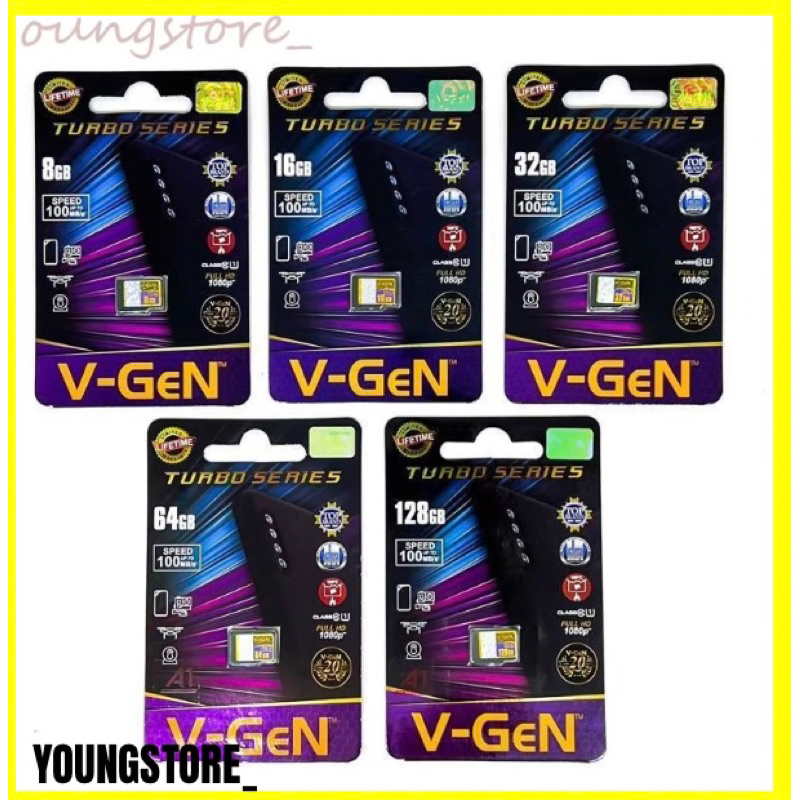 Jual ORI100% - V-GEN Micro SD / Vgen Turbo Class 10 / 8GB /16GB / 32GB ...