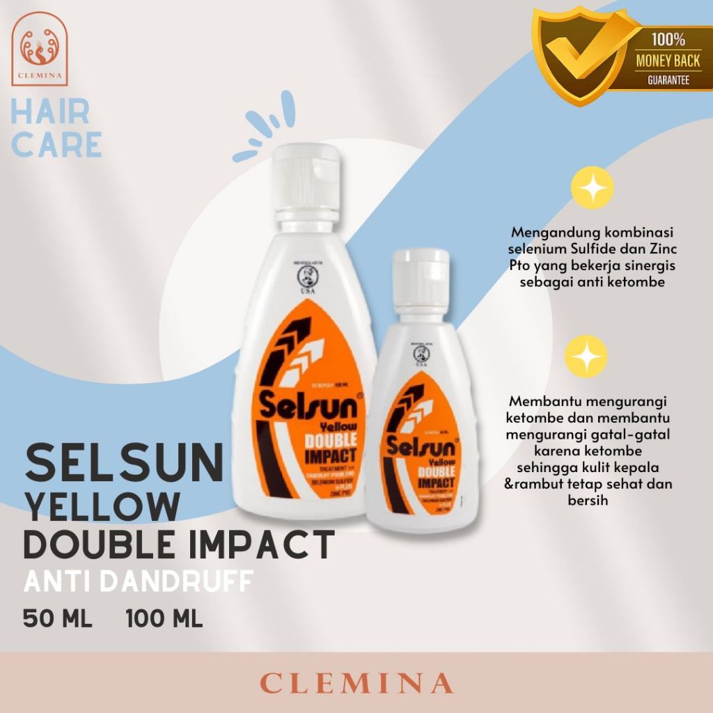 Jual Shampoo Selsun Yellow Double Impact 100ml Shampoo Anti Ketombe ...