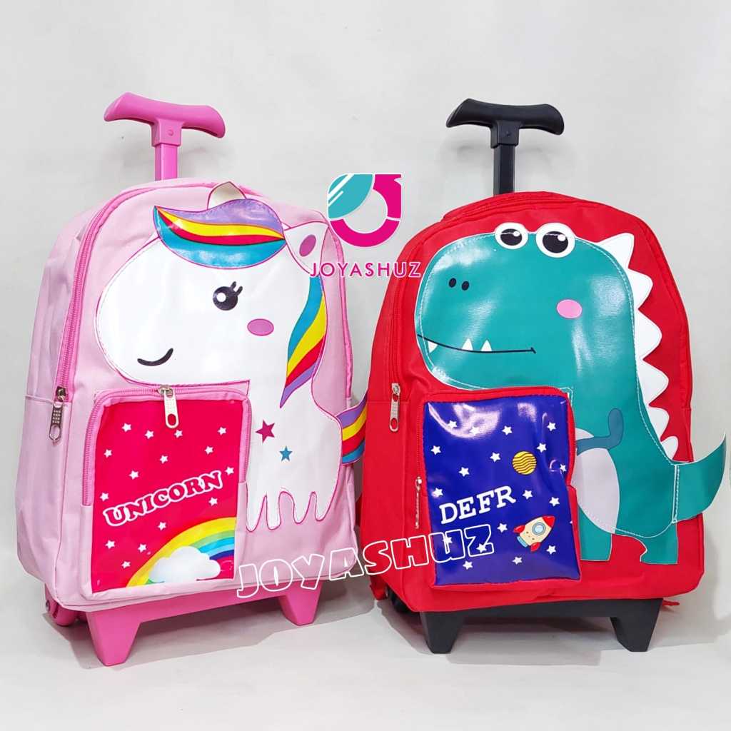 Jual Troli Ransel Anak TK Paud - Tas Roda Anak TK - Tas Sekolah Anak TK - Ransel Troli Unicorn ...