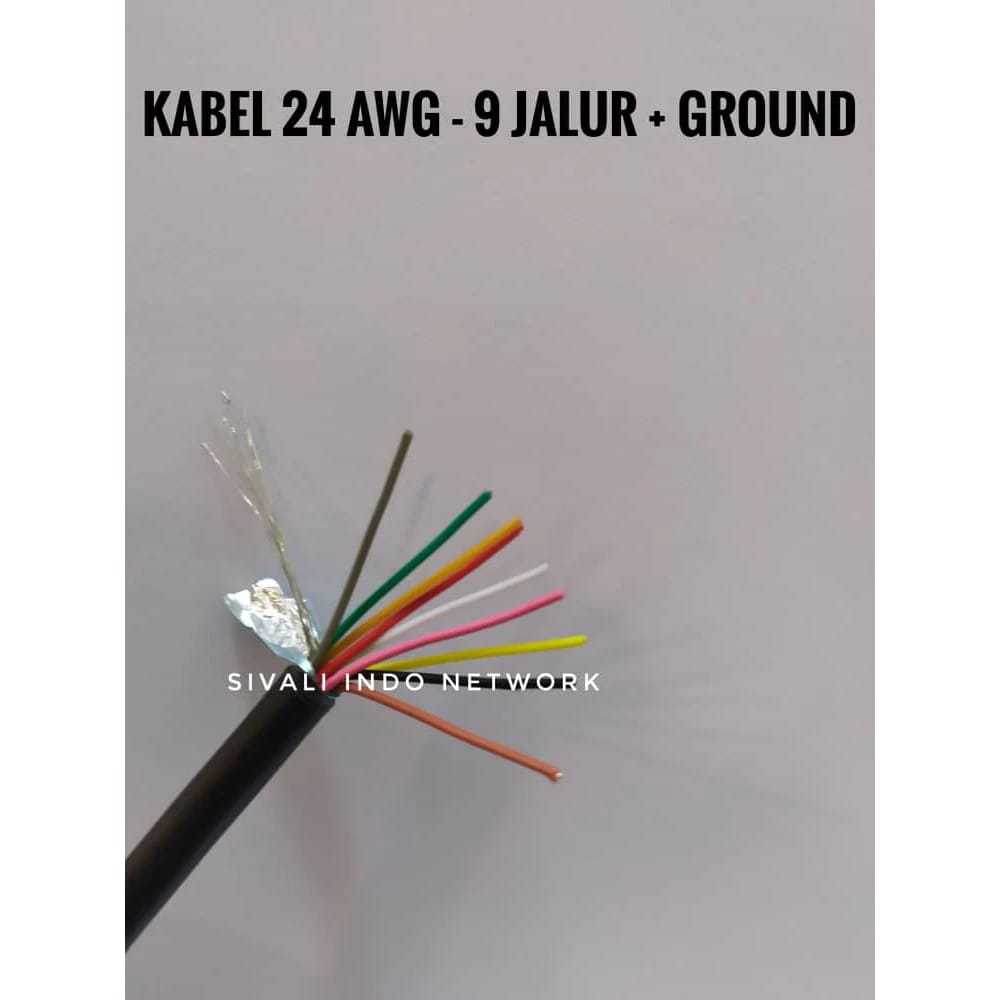 Jual 100 METER KABEL KONTROL 9 JALUR 1 GROUND SERABUT Awg 24 DATA ...