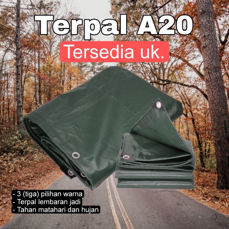 Jual Terpal plastik A20 korea warna armi bolak-balik ukuran 3x10 meter ...