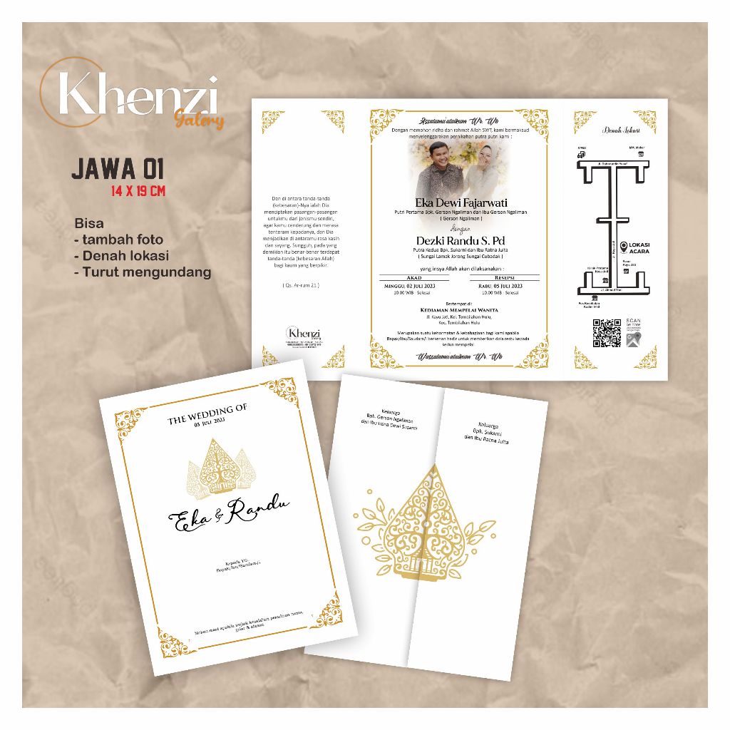 Jual undangan gunungan adat jawa undangan wayang undangan pernikahan ...