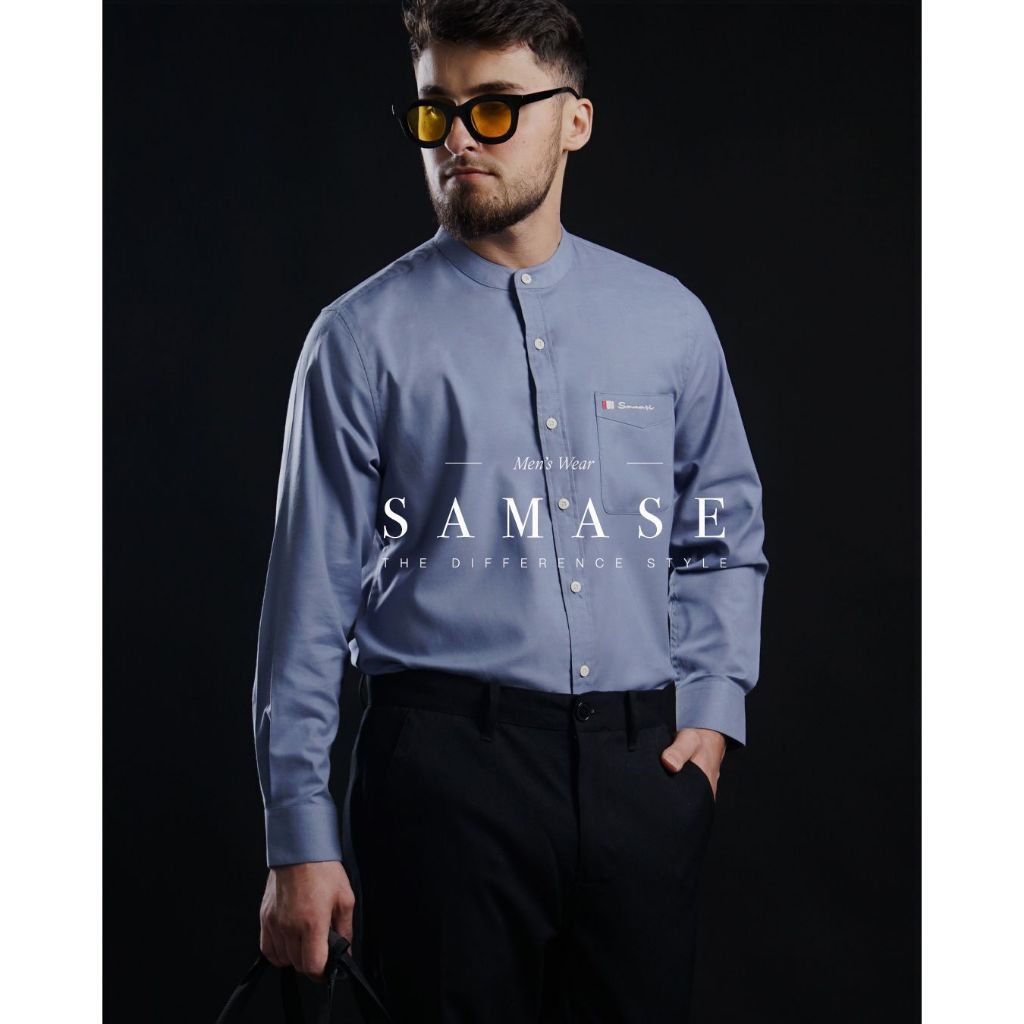 Jual SAMASE Kemko Casual R092P Baju Kemeja Koko Pakaian Pria Dewasa Lengan Panjang Terbaru 2024 ...