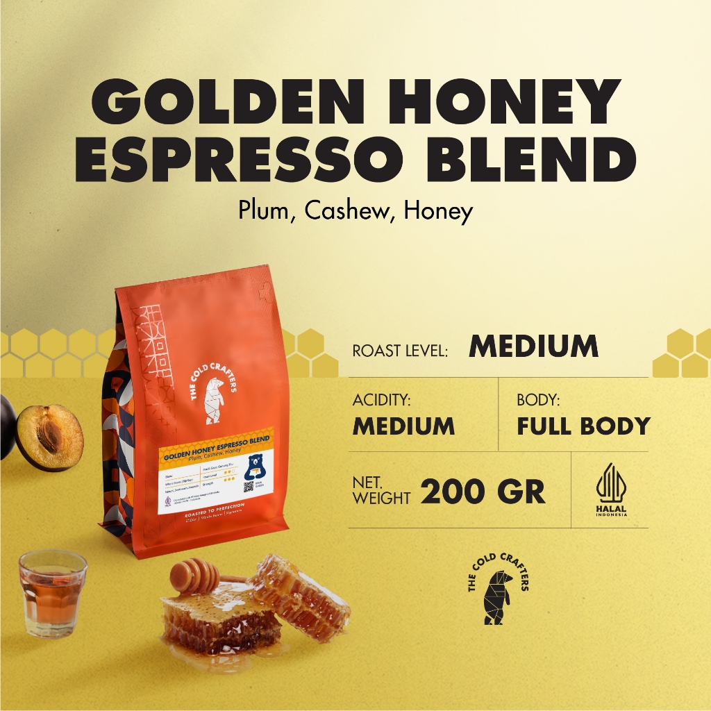 Jual Golden Honey Espresso Blend Arabica Coffee Biji Kopi Bubuk Arabica ...