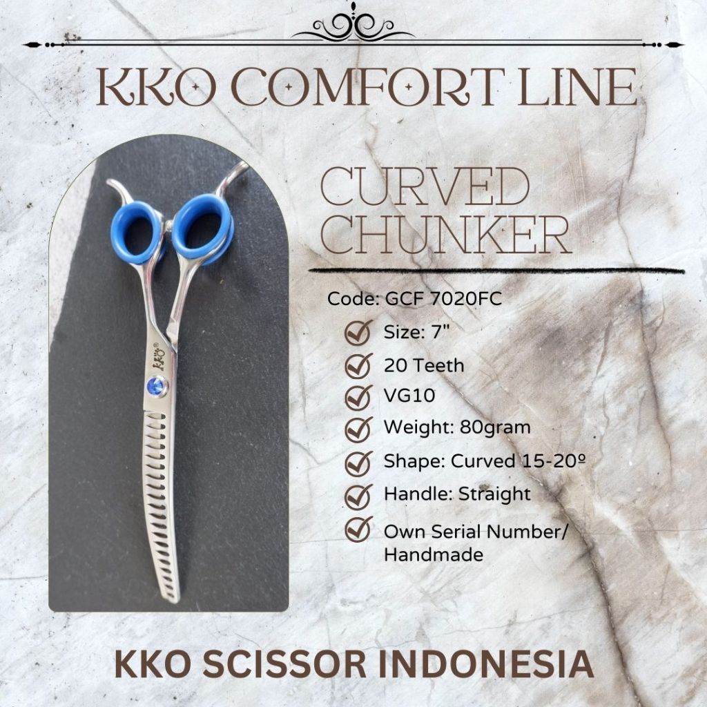 Jual Gunting Grooming Anjing Lengkung Chunker Penipis Curved Lengkung ...