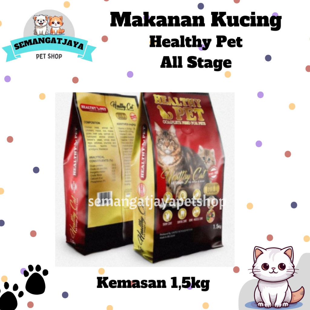 Jual Makanan Kucing - Healthy Pet All Stage 1,2kg | Shopee Indonesia