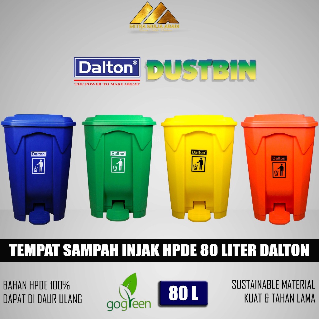 Jual Tempat Sampah Injak 80 Liter Dalton HPDE / DUSTBIN / Bak Sampah Dalton | Shopee Indonesia
