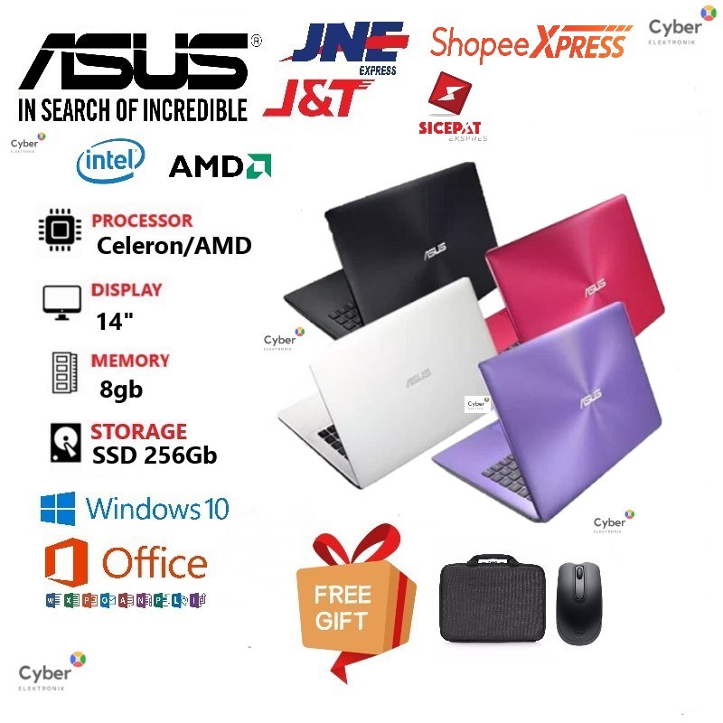 Jual free printer Laptop Asus intel celeron RAM 8GB SSD 256GB FREE ...