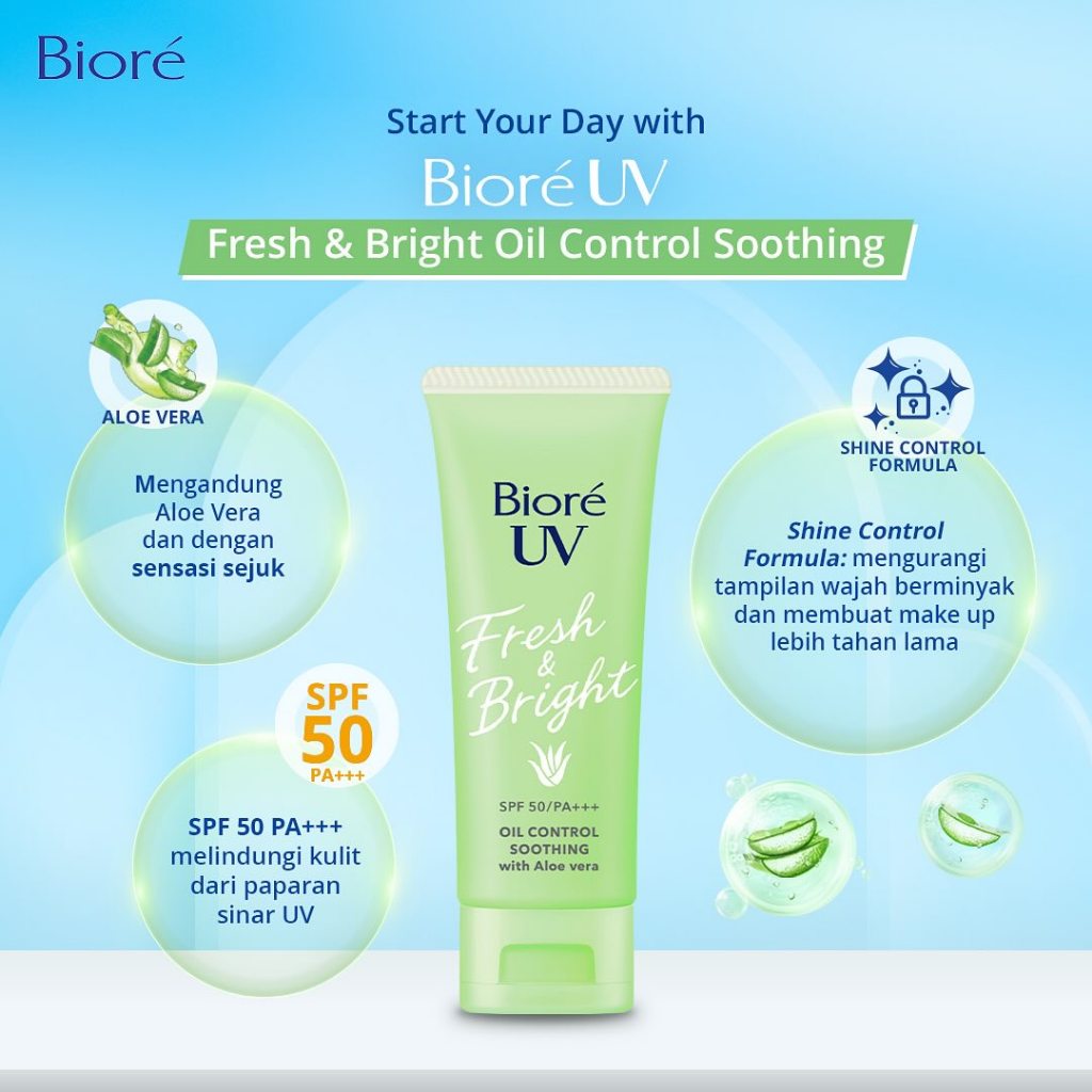 Jual Biore uv fresh bright oil control soothing spf 50 30gr | Shopee ...