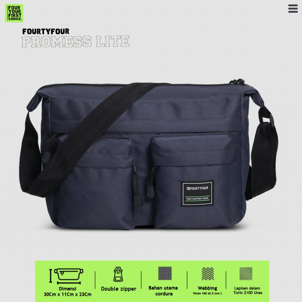 Jual FOURTYFOUR PROMESS - Tas Selempang Pria Premium - Sling Bag Pria ...