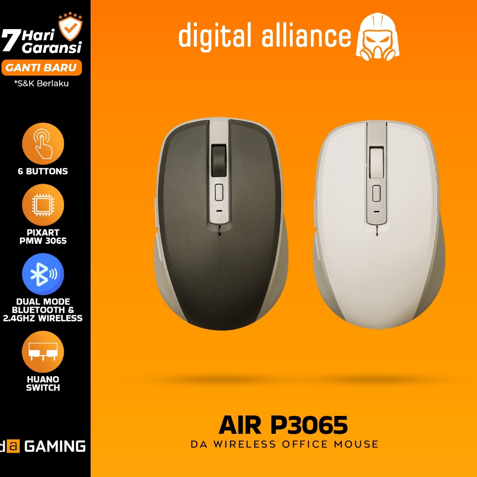 Jual Mouse Office Digital Alliance Wireless Dual Mode Mini Ergonomic ...