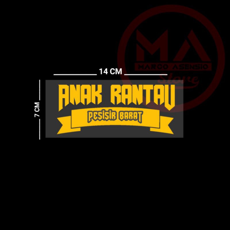 Jual STIKER CUTTING REFLECTIVE DESAIN TULISAN ANAK RANTAU PESISIR BARAT ...