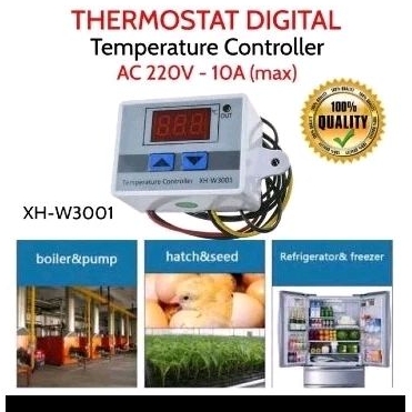 Jual THERMOSTAT DIGITAL AC 220V TERMOSTAT ALAT PENGATUR SUHU PANAS XH W3001 | Shopee Indonesia