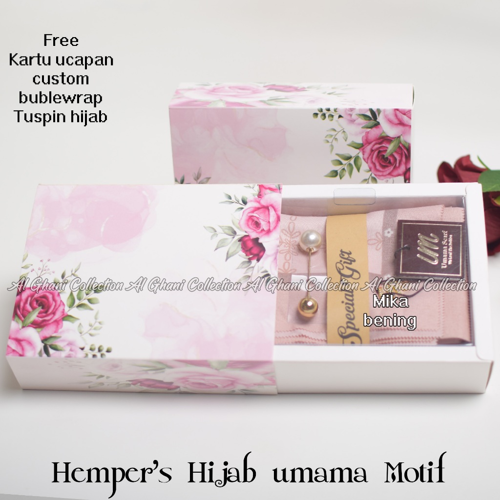 Jual GIFT BOX HAMPERS HIJAB UMAMA MOTIF METAL LOGO | Shopee Indonesia