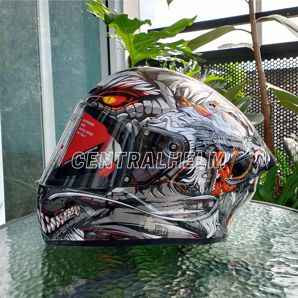 Jual HELM KYT TT Course DRAGON repaint HELM KYT FULL FACE | Shopee ...