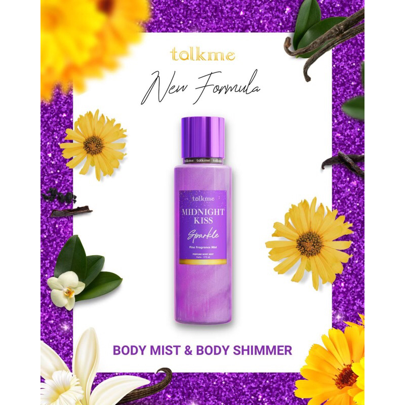 Jual BODY MIST 275ML TALKME SPARKLING BPOM TAHAN LAMA BODY MIST TALKME ...
