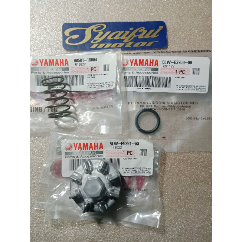 Jual TUTUP FILTER OLI BAWAH (PER,TUTUP,ORING)MIO SMILE/SPORTY ASLI ...