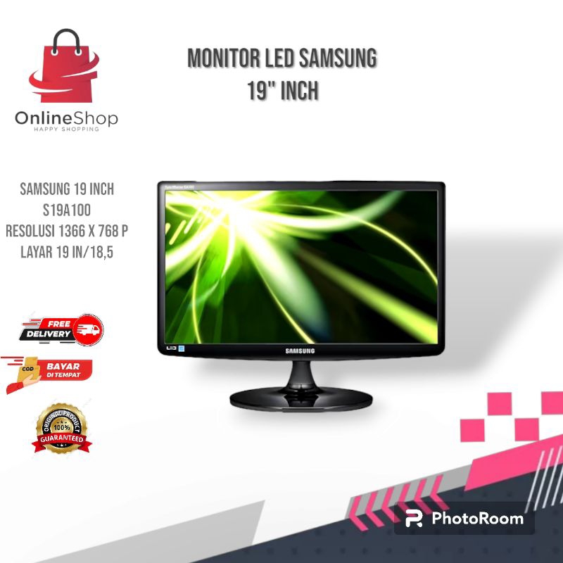Jual Monitor LED 19" inch Samsung S19A100 murah berkualitas | Shopee ...