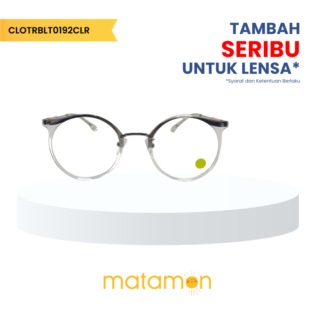 Jual MATAMON Kacamata Frame Bulat CLOTRBLT0192CLR | Shopee Indonesia