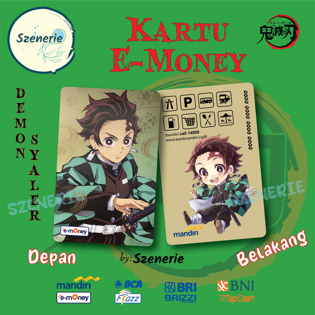 Jual Emoney Tanjiro Kamado Demon Slayer Flazz gen 2 Kartu E-money ...