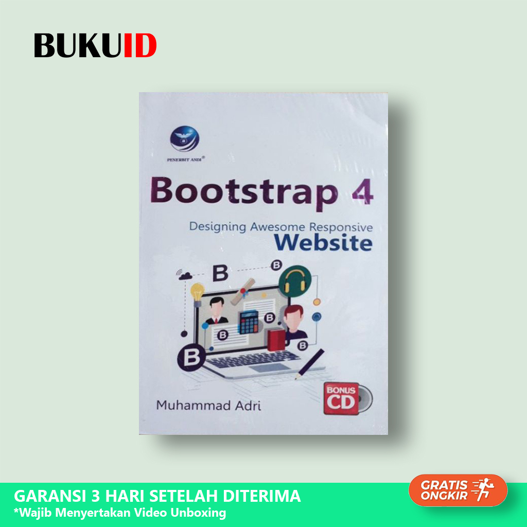 Jual Buku Bootstrap 4, Designing Awesome Responsive Website + cd - Original | Shopee Indonesia