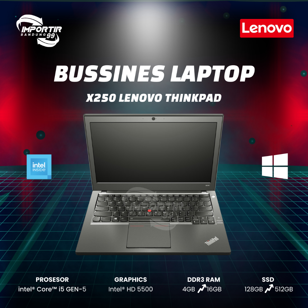 Jual Laptop Lenovo Thinkpad X250 Core I5 Gen 5 SSD 256GB RAM 8GB Second ...