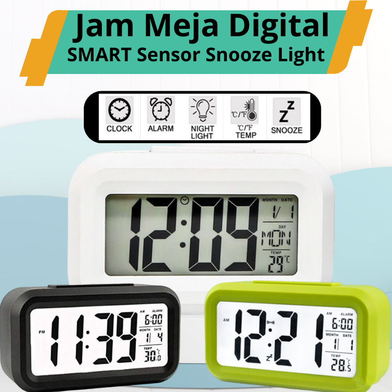 Jual Jam Weker Digital Jam Meja Smart Alarm Clock / Jam Meja Digital ...