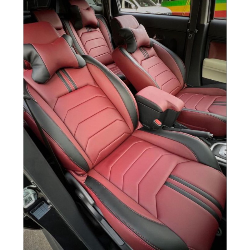 Jual Sarung Jok Mobil Vios Gen 3 Warna Burgundy Full Set | Shopee Indonesia