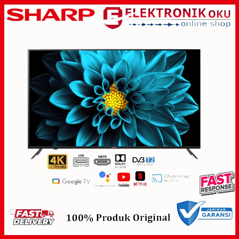 Jual Sharp 55EK2X 55 Inch 4K UHDR Smart Android Digital TV /4T-C55EK2X ...