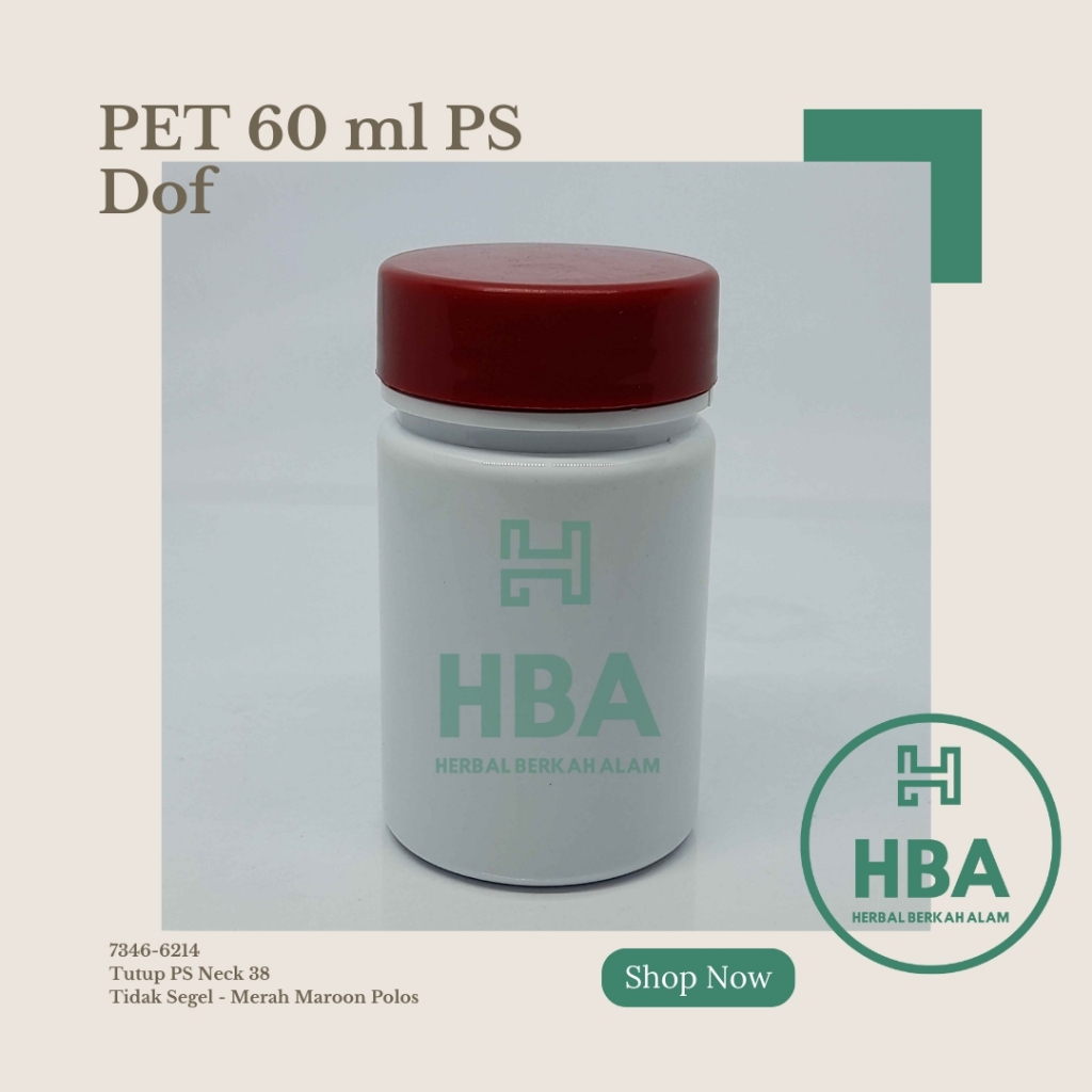 Jual Botol Obat 60 ml Putih Tutup Merah Maroon / Botol Obat / Botol ...