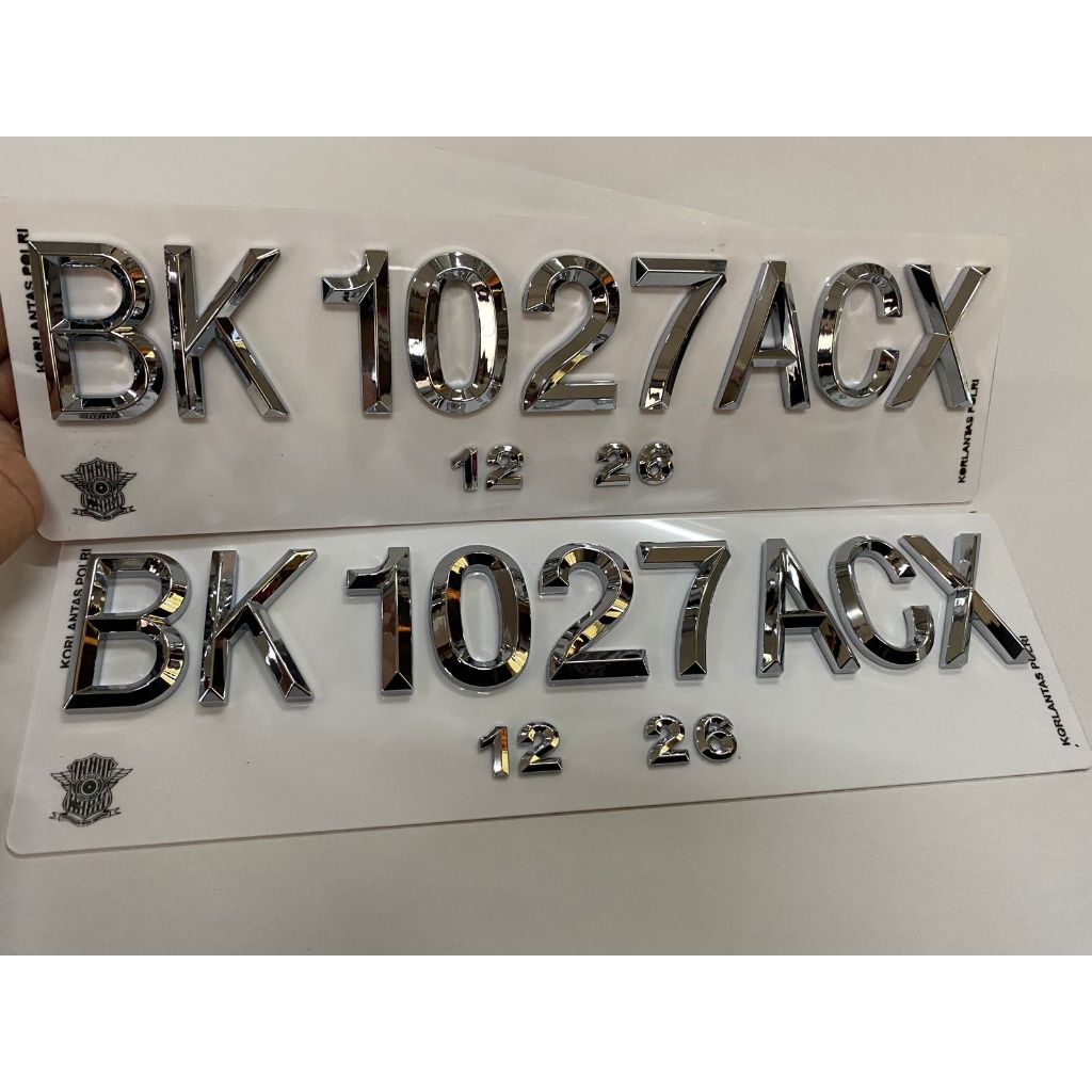 Jual Plat Nomor Mobil Variasi Diamond Chrome Plat Putih | Shopee Indonesia