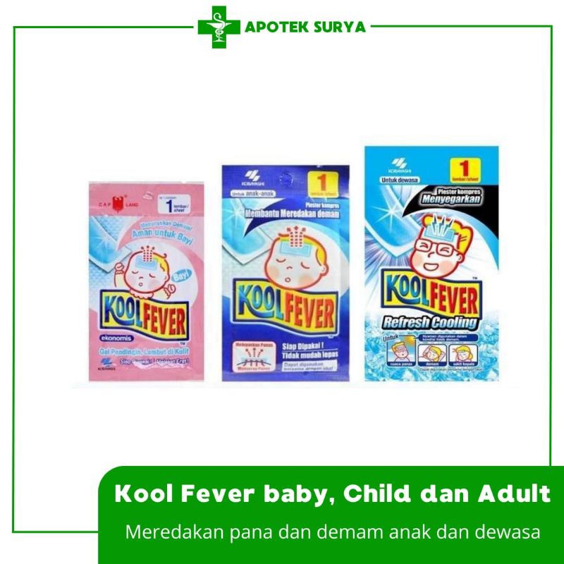 Jual Kool Fever 1 Lembar Bayi Anak Dewasa | KoolFever Baby Children ...