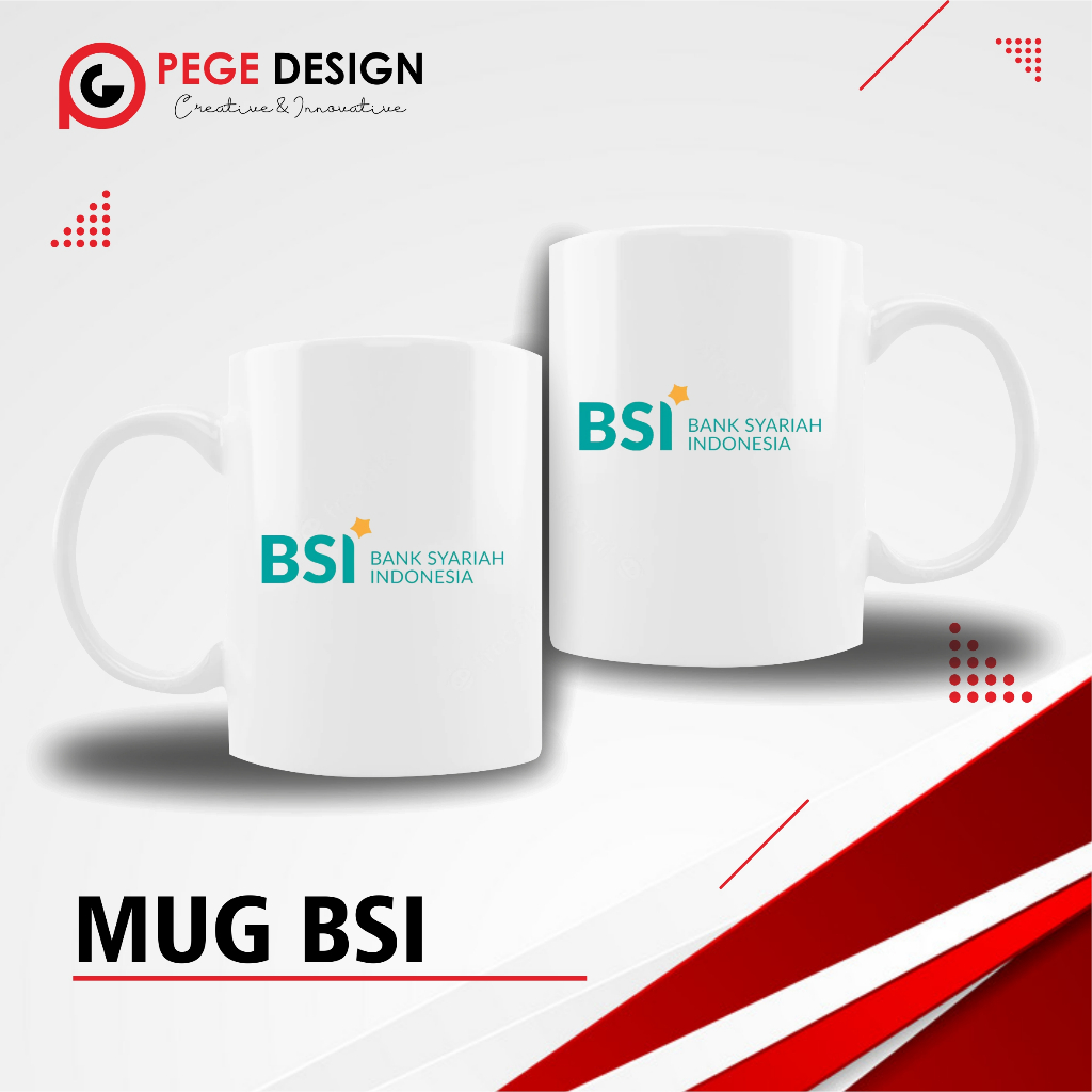 Jual MUG BANK SYARIAH INDONESIA BSI//SOUVENIR BANK SYARIAH INDONESIA ...